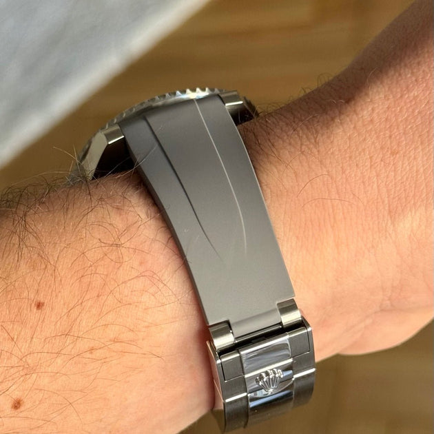 FKM Vulcanized Grey Rubber strap for Rolex Deployant buckle – Tempomat ...