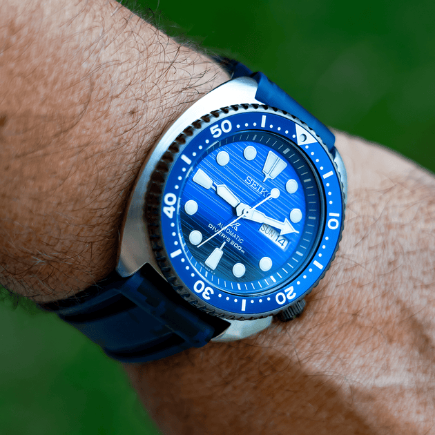 Blue Digital Camouflage Rubber Strap for Panerai, Seiko, universal fit 22mm