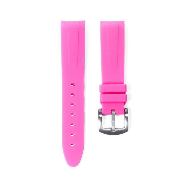 Pink Rubber Strap for Rolex and Omega 20mm